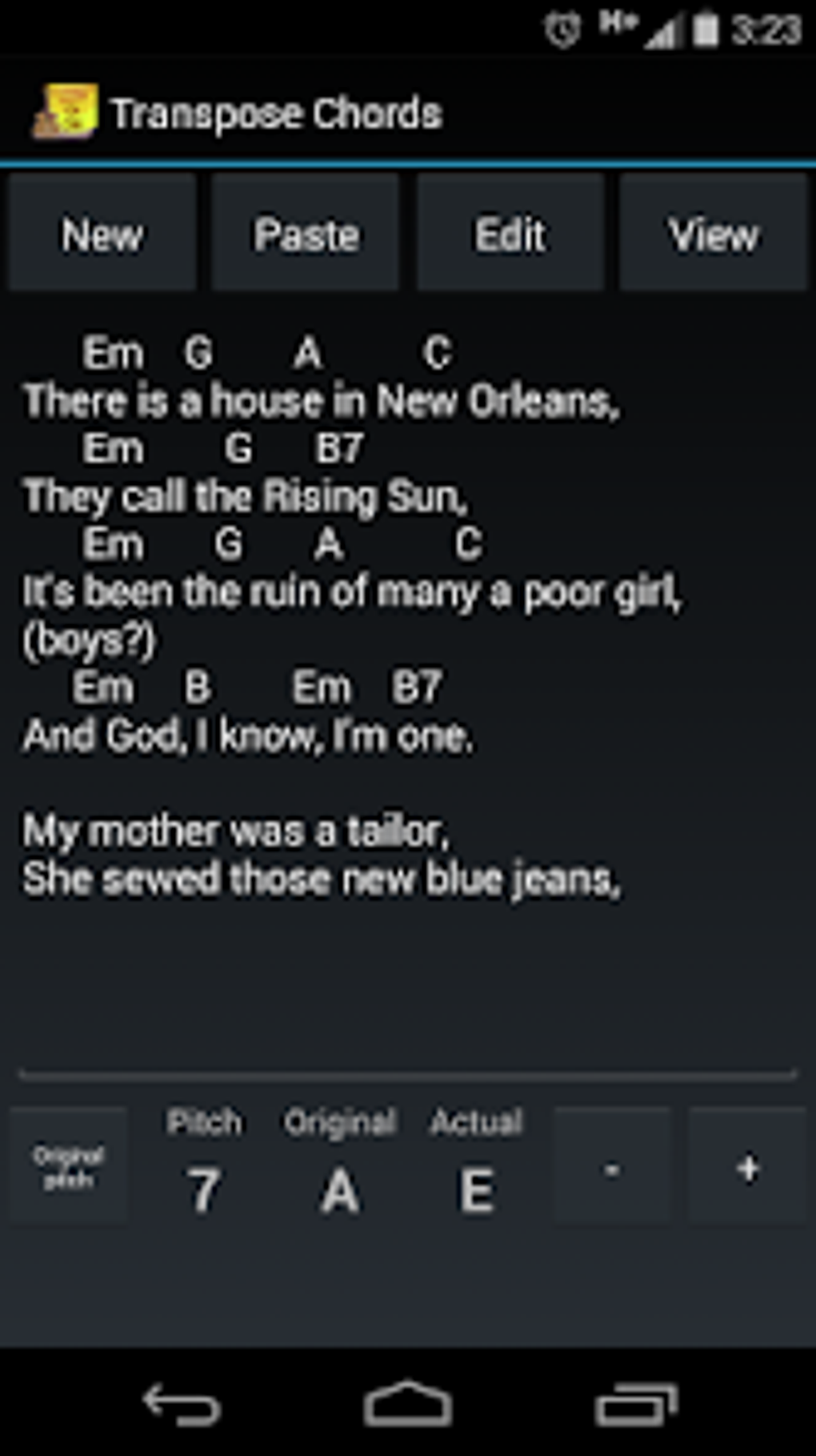 Transpose Chords pour Android - Télécharger