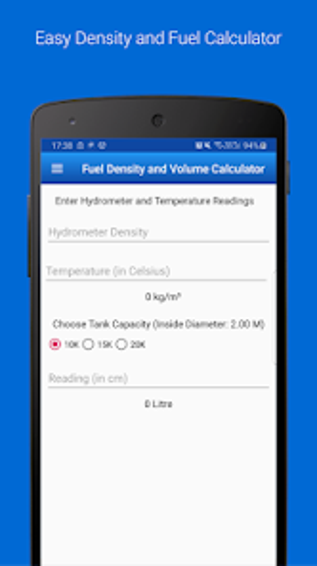 Android için Fuel Density and Volume Calc - İndir