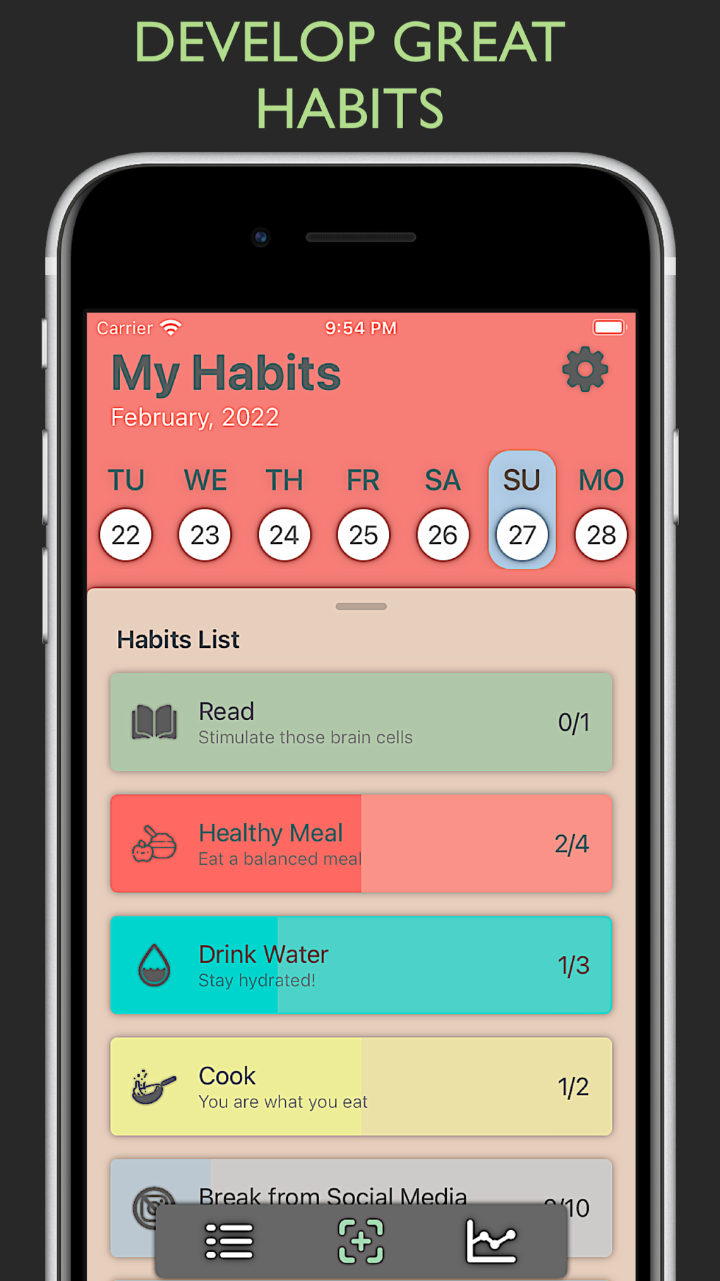 Habit Tracker para iPhone - Descargar