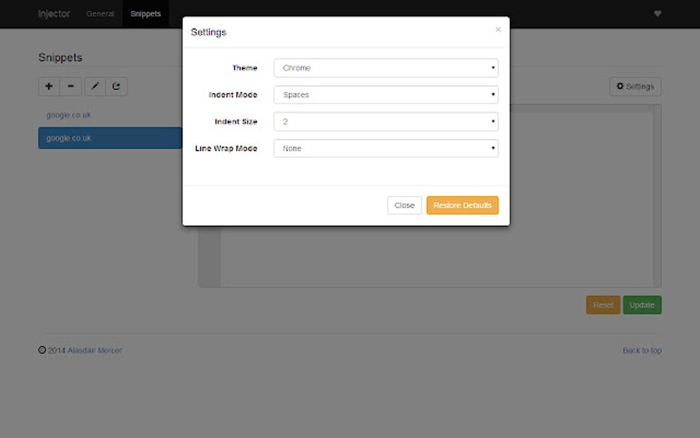 Injector for Google Chrome - Extension Download