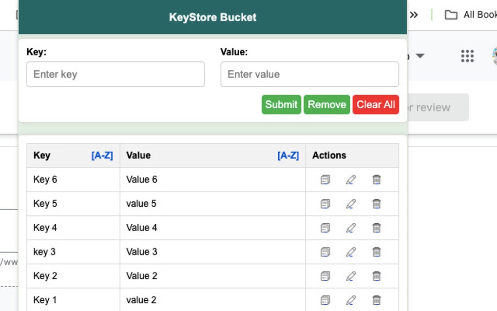 KeyStore Bucket for Google Chrome - Extension Download