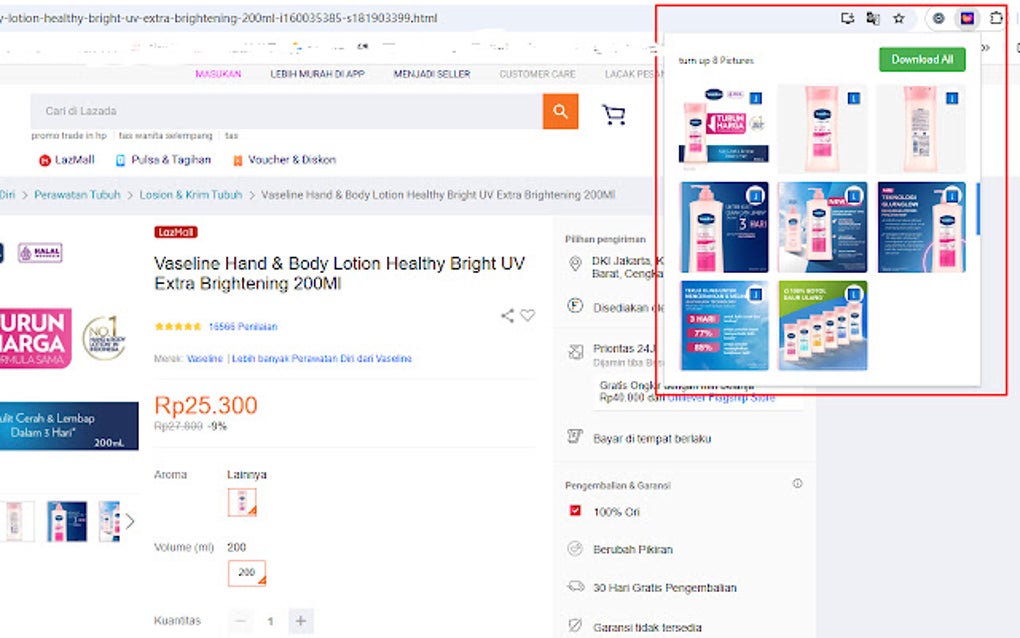 Lazada Image Batch Download Tool Assistant Google Chrome 용 - 확장 프로그램 다운로드