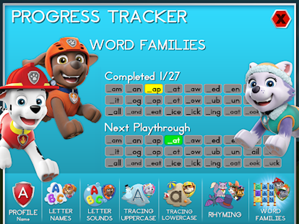 PAW Patrol Alphabet Learning para Android - Descargar