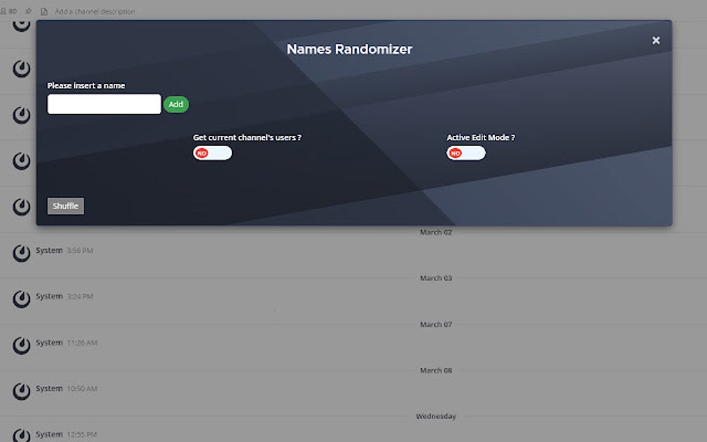 Mattermost - Names Randomizer para Google Chrome - Extensión Descargar