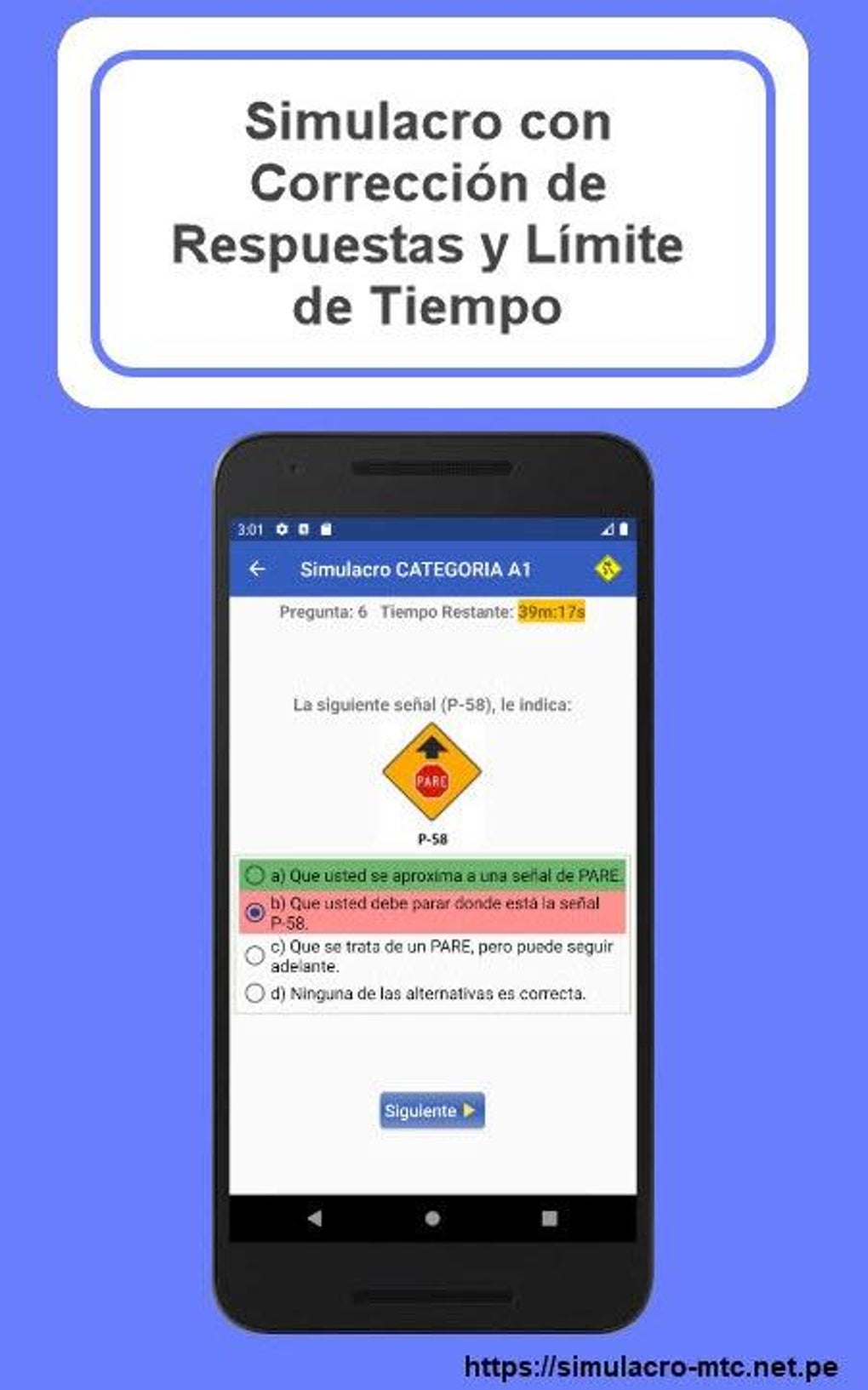 Simulacro MTC Examen de Reglas for Android - Download