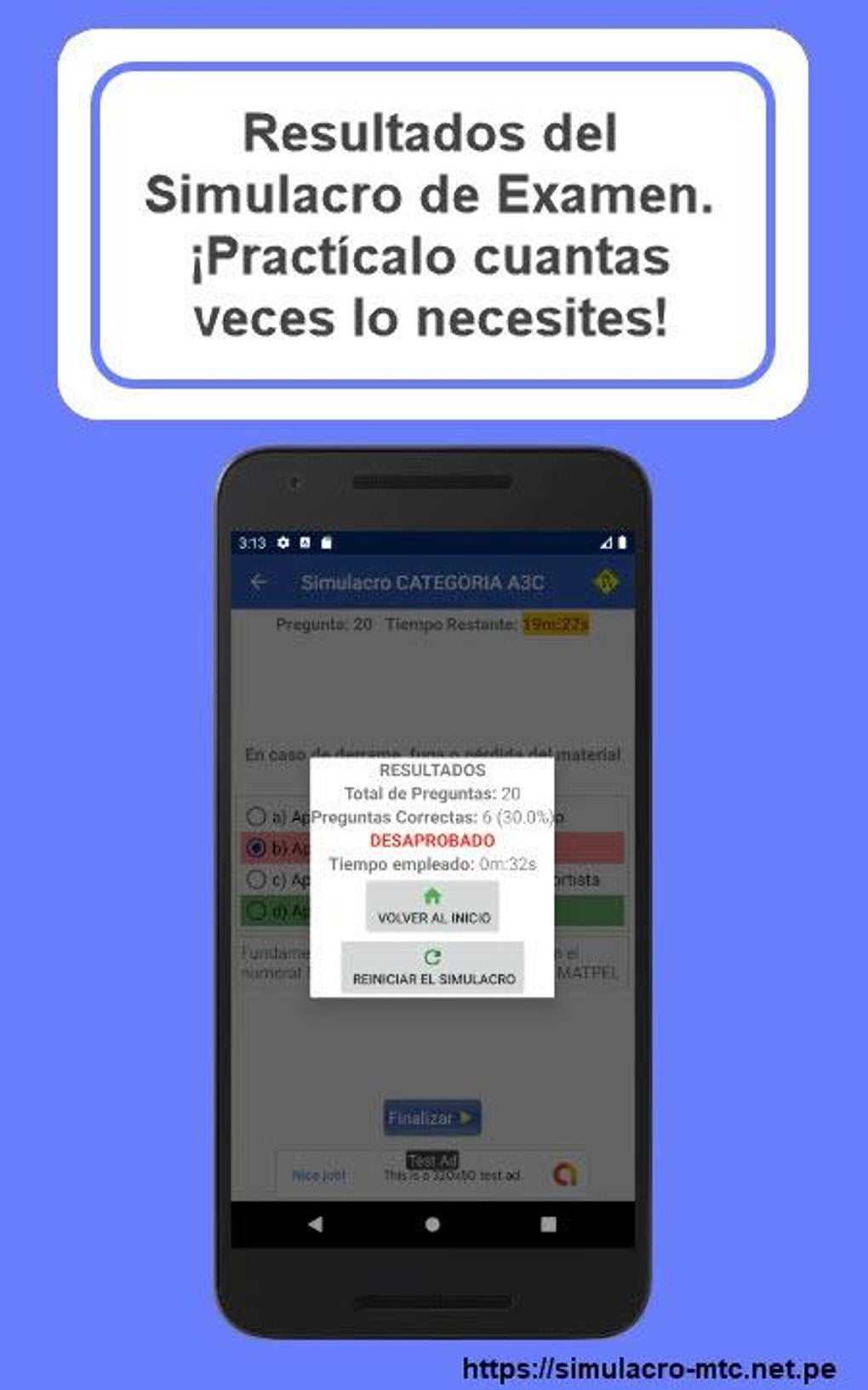 Simulacro MTC Examen de Reglas for Android - Download