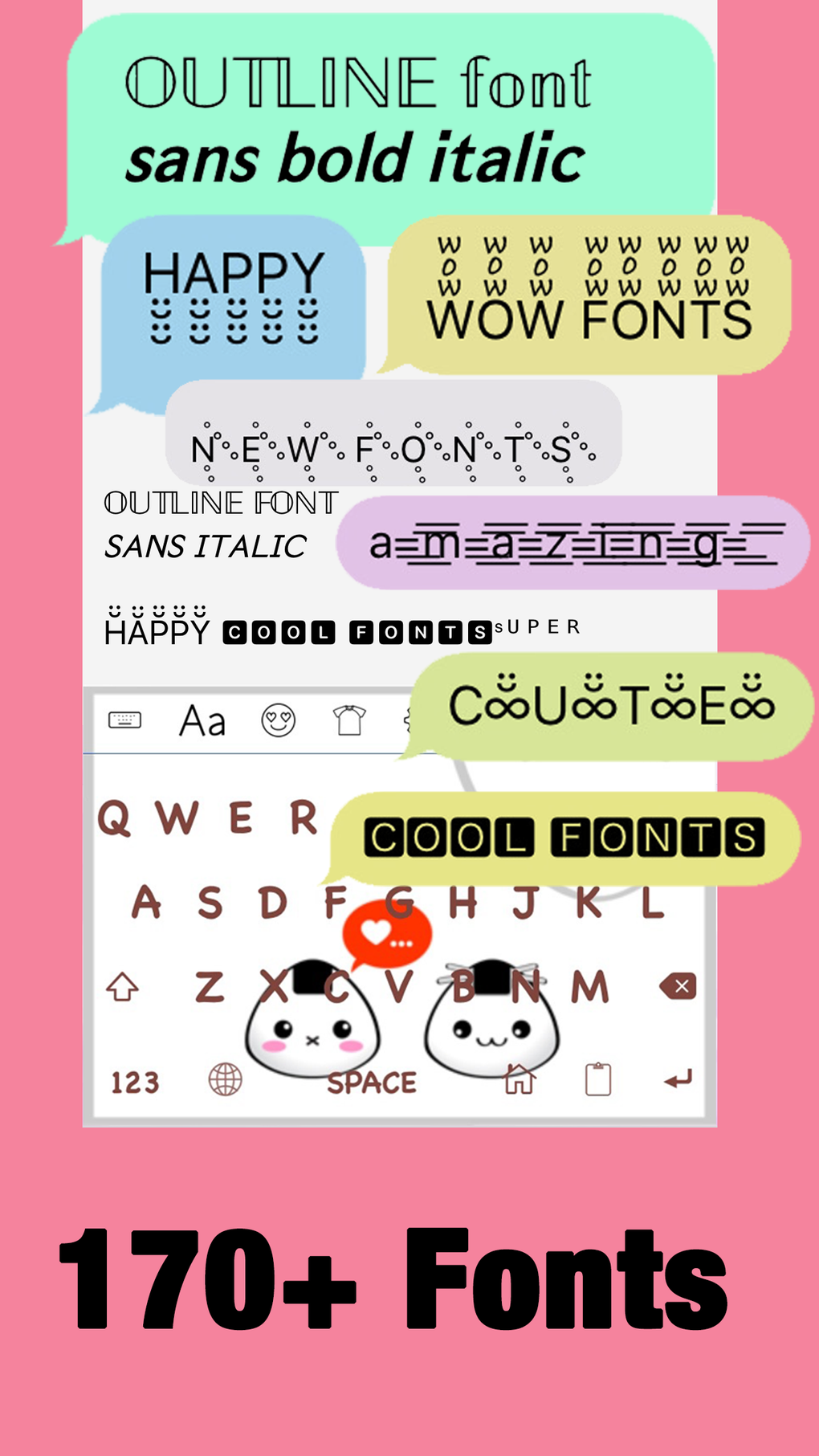 Color Fonts Keyboard: Cute Bio for iPhone - Download
