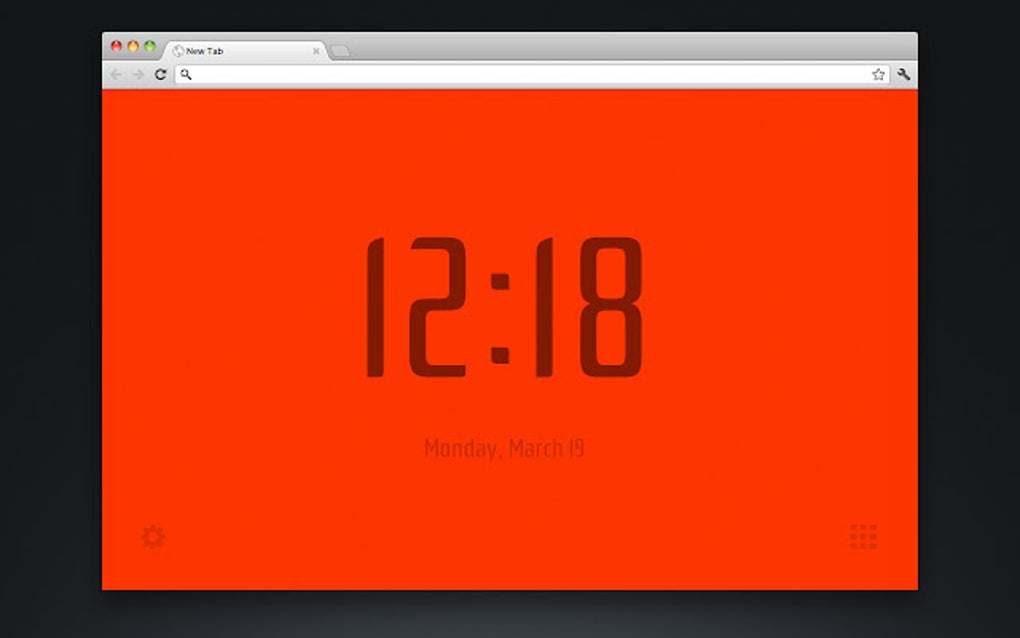 New Tab Clock for Google Chrome - Extension Download