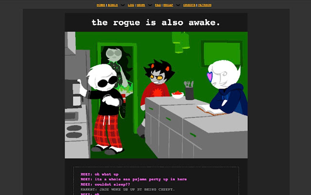 Homestuck Night Theme for Google Chrome - Extension Download
