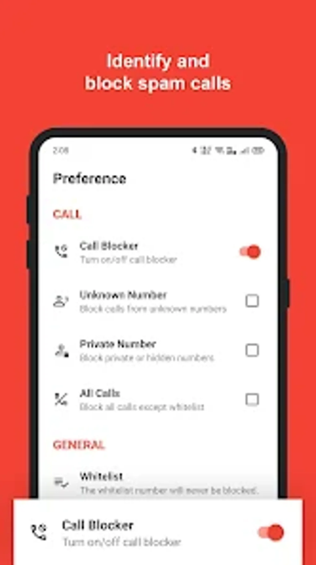 Call Blocker สำหรับ Android - ดาวน์โหลด