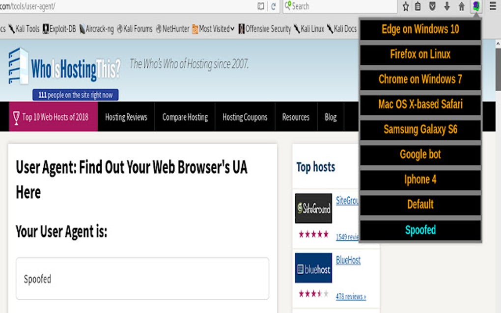 User agent spoofer สำหรับ Google Chrome - ส่วนขยาย ดาวน์โหลด