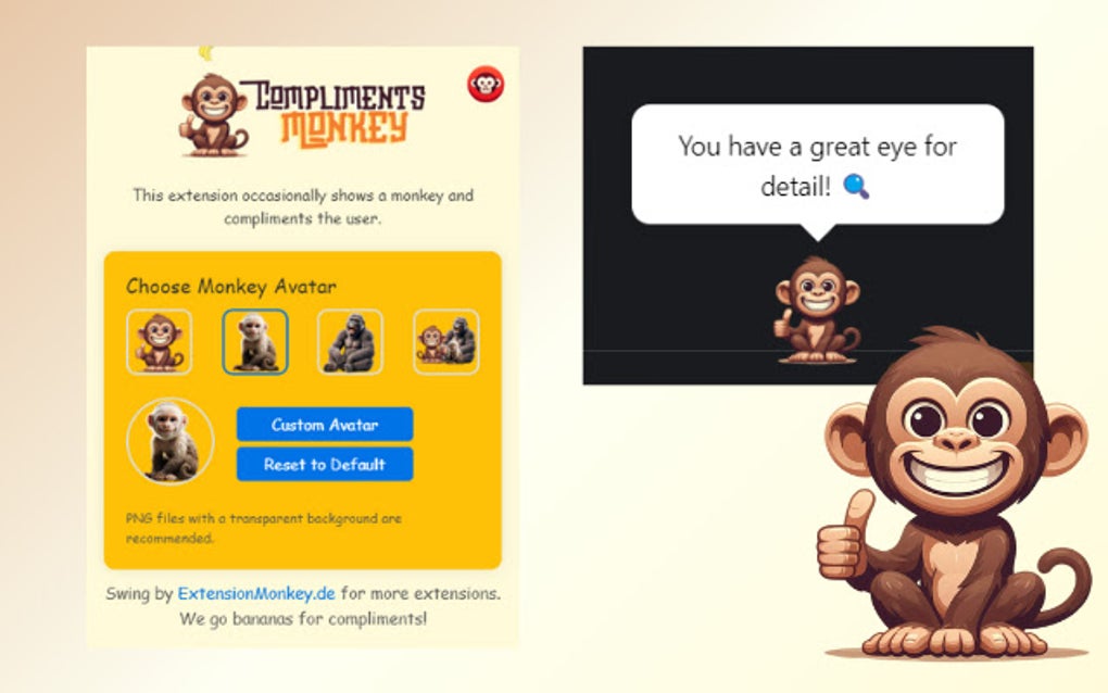 Compliments Monkey - Get Random Compliments While You Browse! for Google Chrome - Extension Download