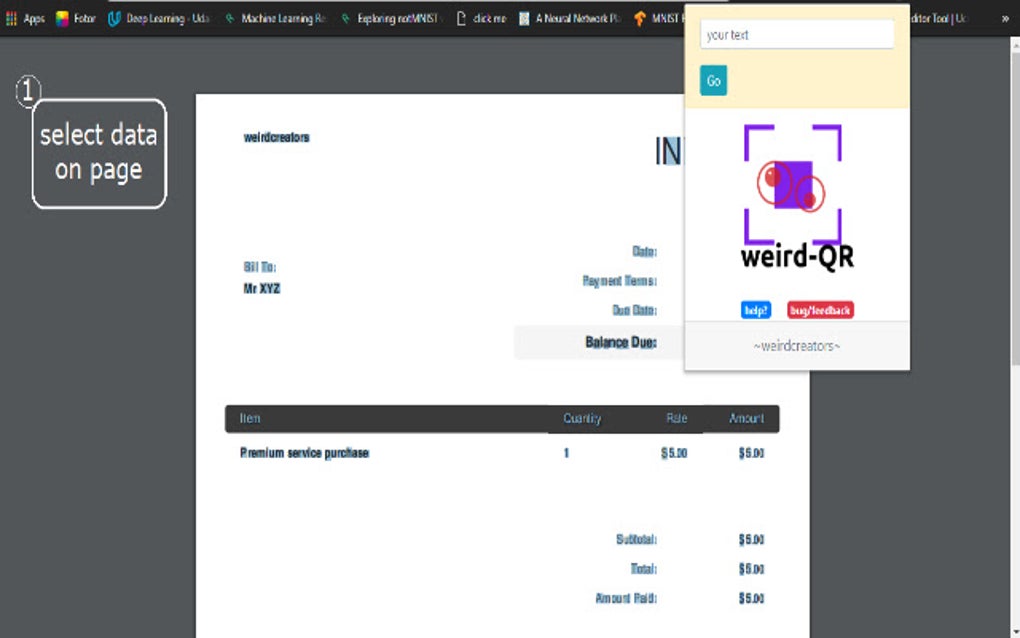 weird-QR for Google Chrome - Extension Download