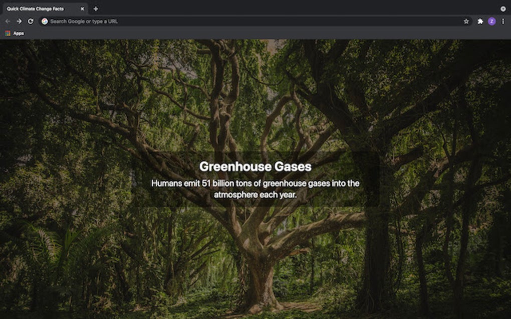 New Tab Climate Change Facts for Google Chrome - Extension Download