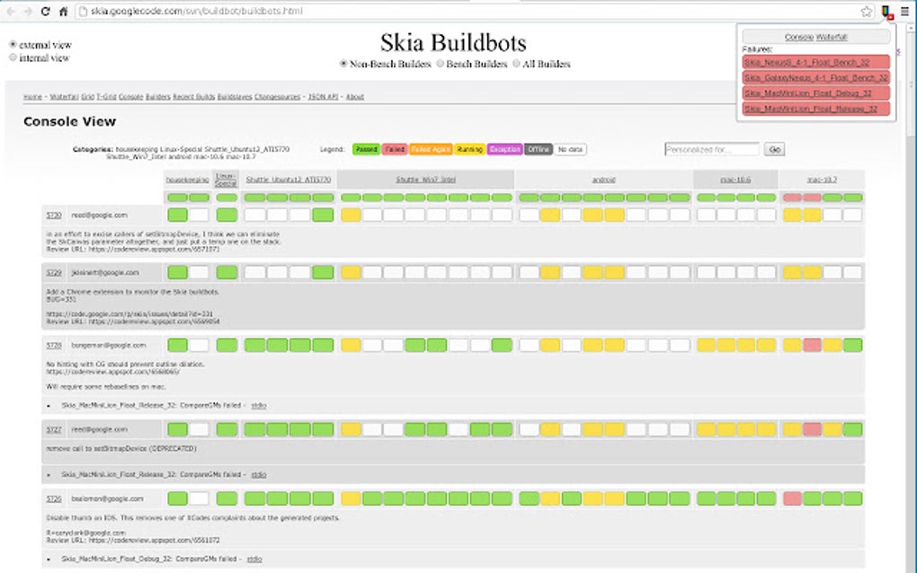 Skia Buildbot Monitor Google Chrome 용 - 확장 프로그램 다운로드