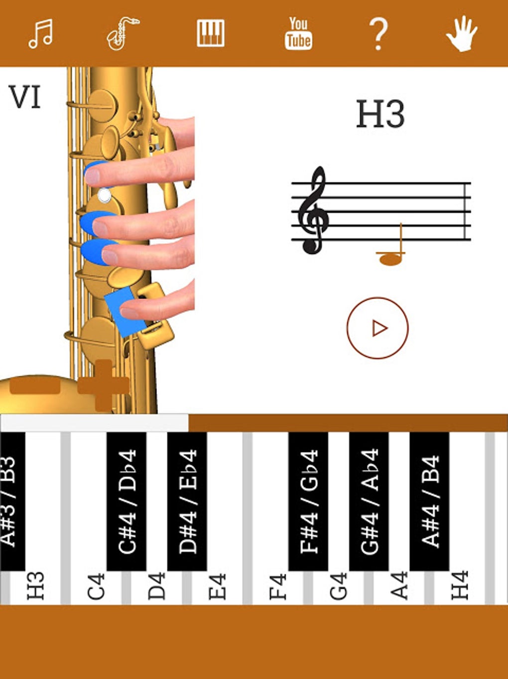 Android için 3D Saxophone Fingering Chart How To Play Saxophone APK - İndir
