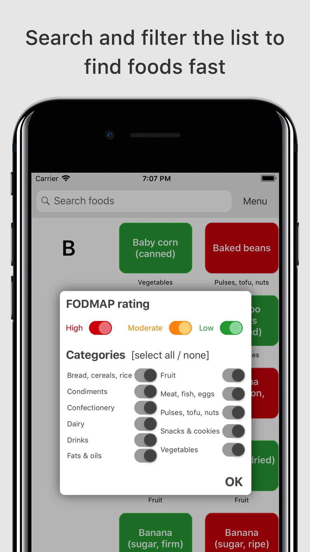 Low FODMAP diet A to Z for iPhone - Download