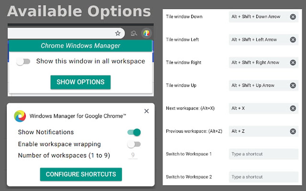 Windows Manager for Google Chrome™ - ดาวน์โหลด
