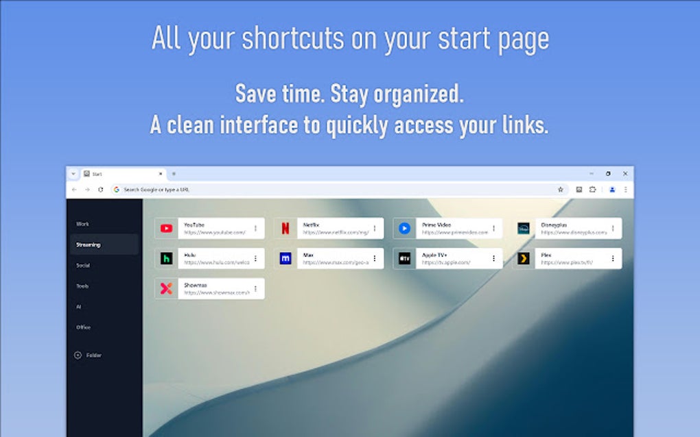 Shortcut Organizer สำหรับ Google Chrome - ส่วนขยาย ดาวน์โหลด