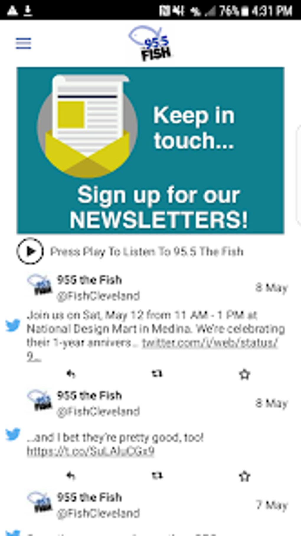 95.5 The Fish для Android — Скачать