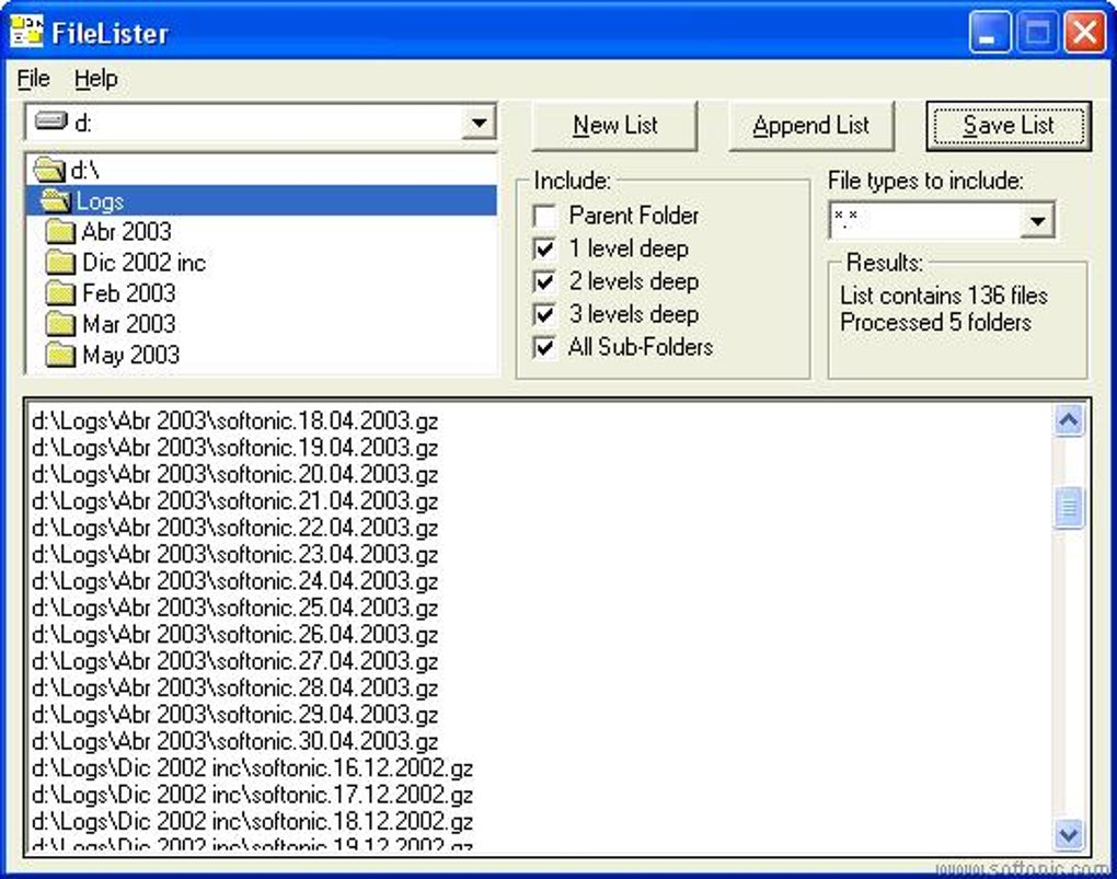 Filelister