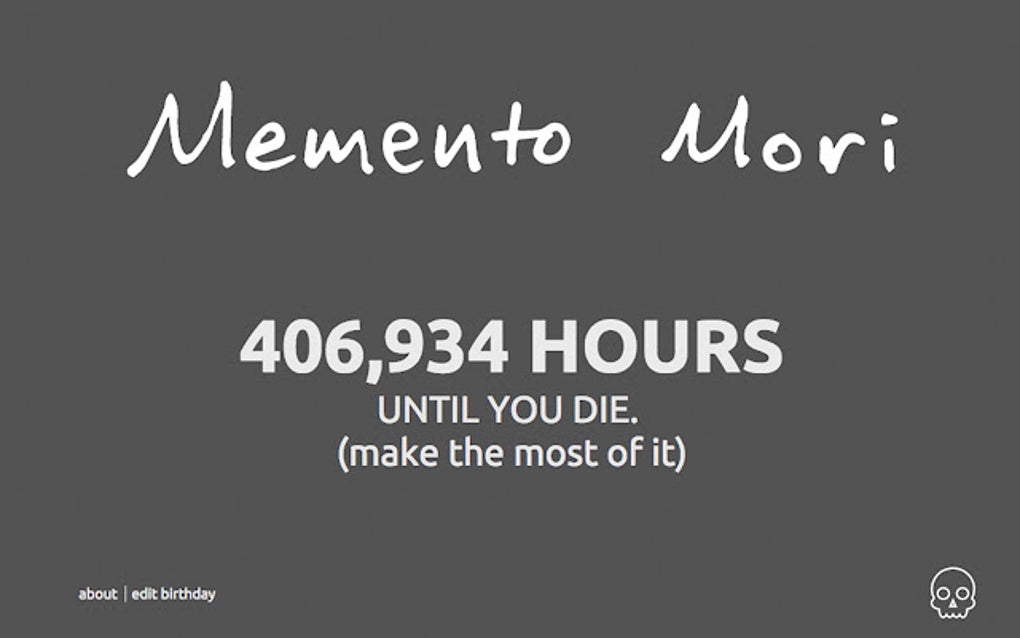 Memento Mori for Google Chrome - Extension Download