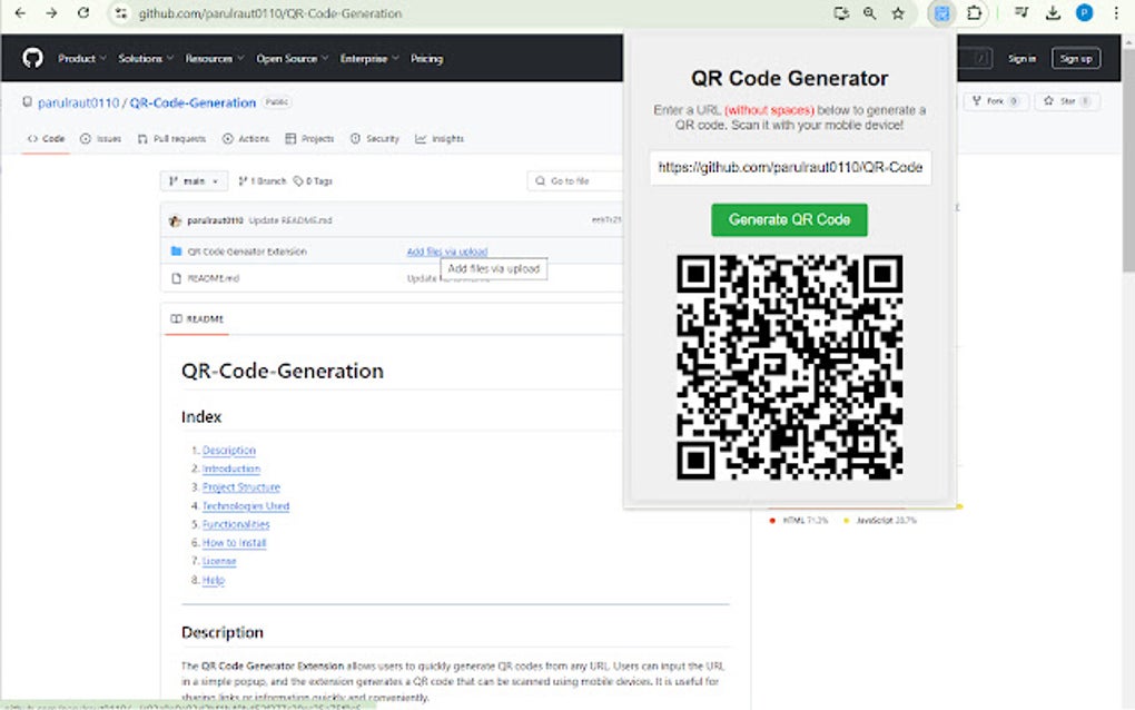QR Code Generator Google Chrome 용 - 확장 프로그램 다운로드