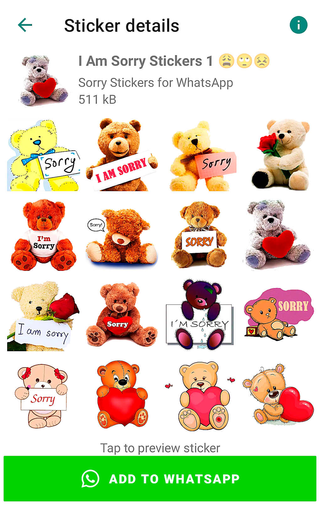 Sorry Stickers for WhatsApp for Android - Download