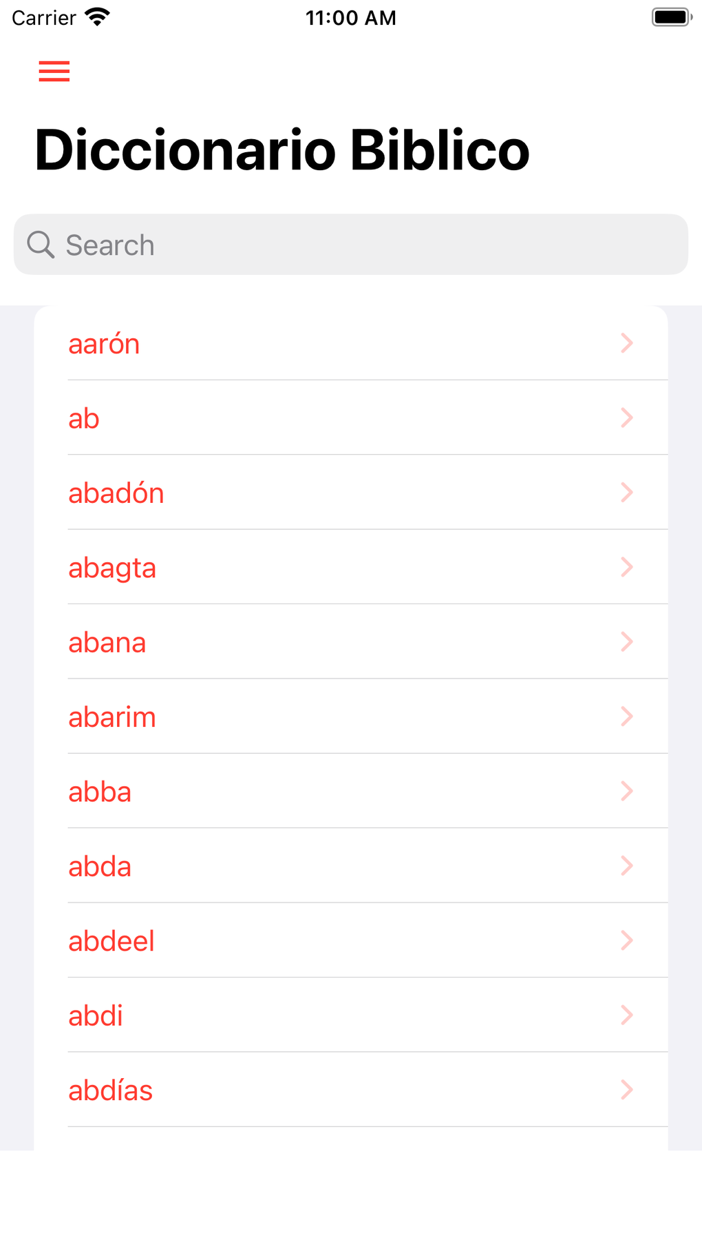 Diccionario Hebreo Biblico para iPhone - Descargar