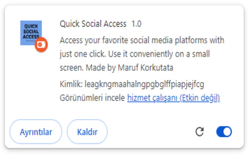 Quick Social Access สำหรับ Google Chrome - ส่วนขยาย ดาวน์โหลด