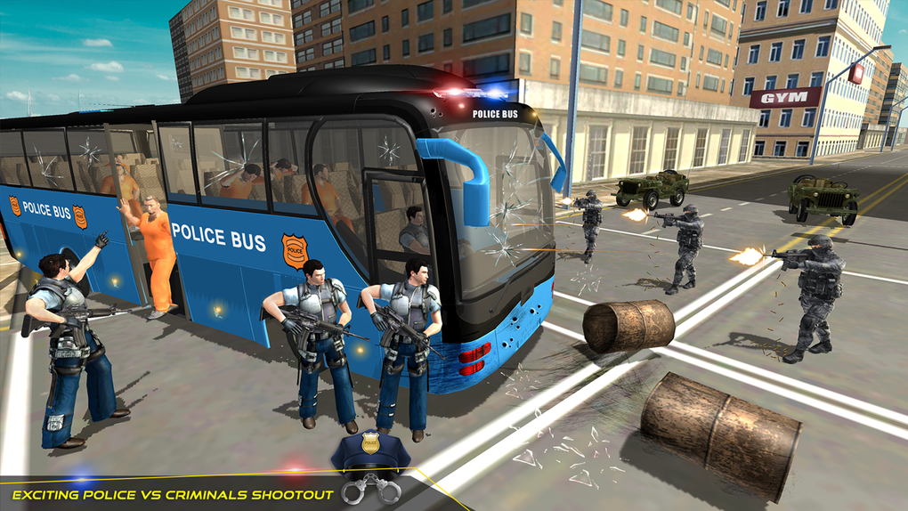US Police Bus Prisoner Transport City Shooter Game APK для Android ...
