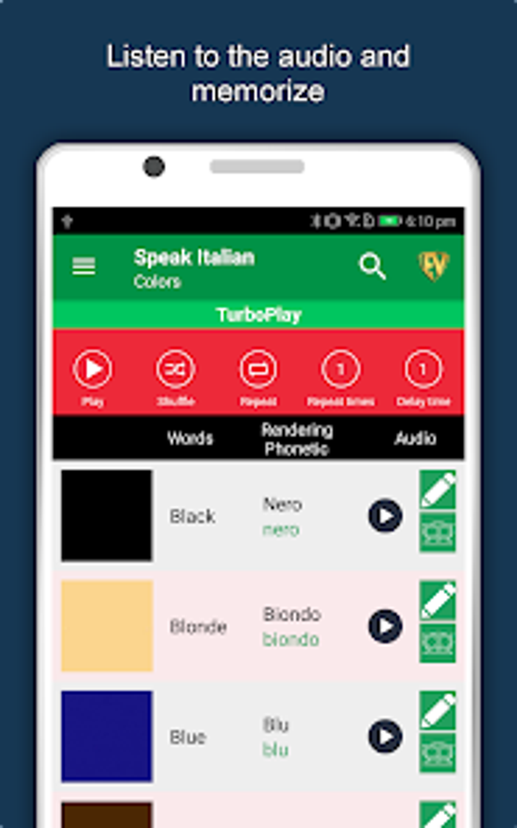 Speak Italian : Learn Italian for Android - Download