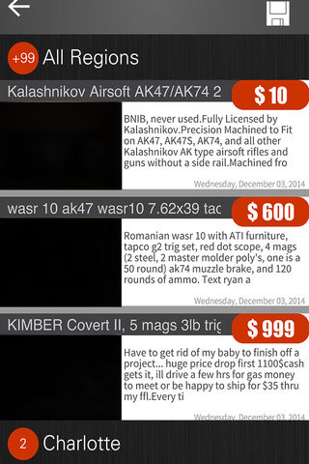 Gun Search for Armslist para iPhone - Descargar