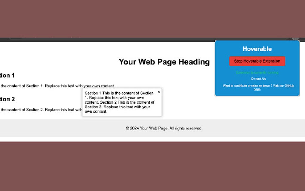 Hoverable for Google Chrome - Extension Download