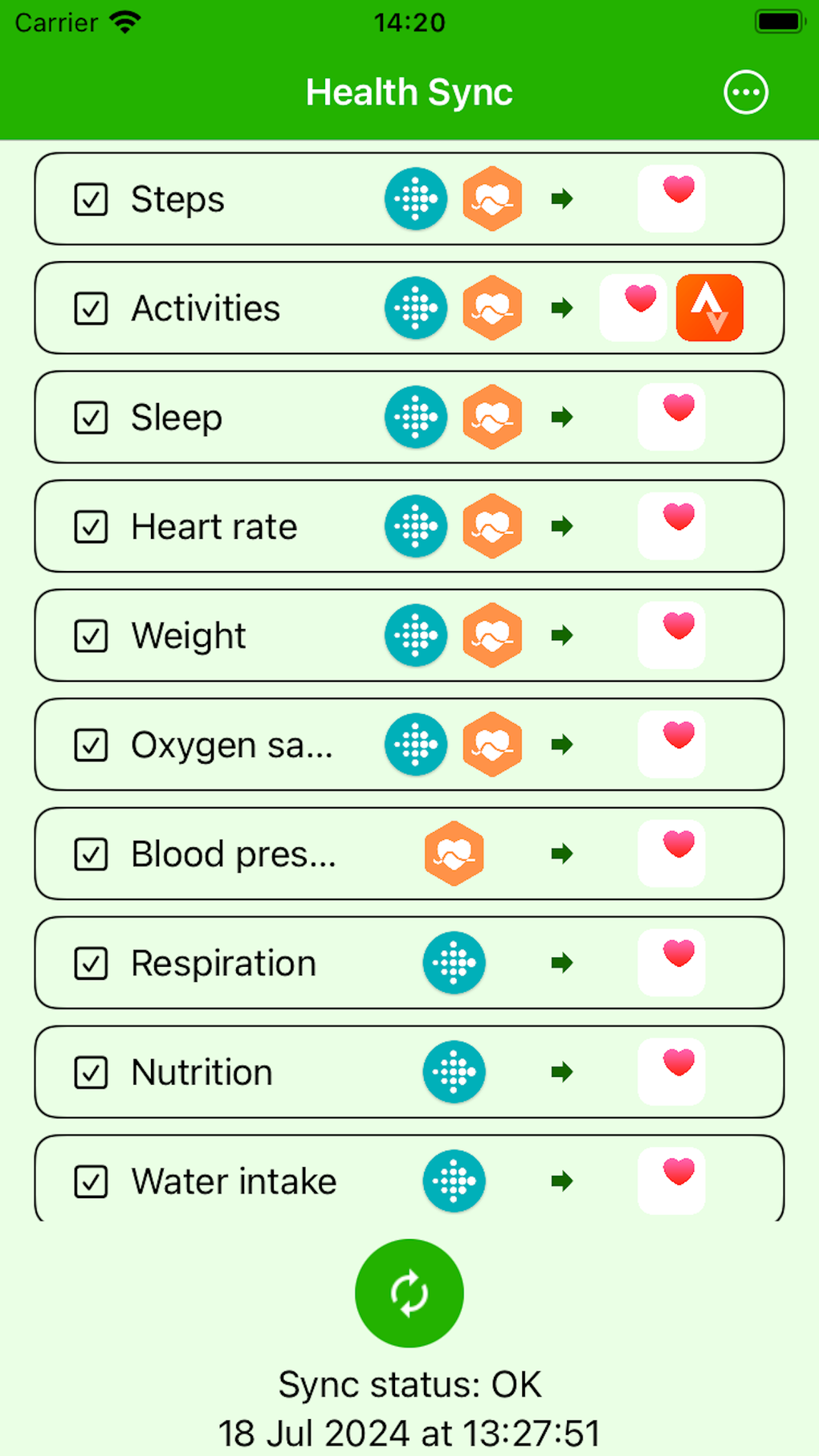 Health Sync by appyhapps for iPhone - Download