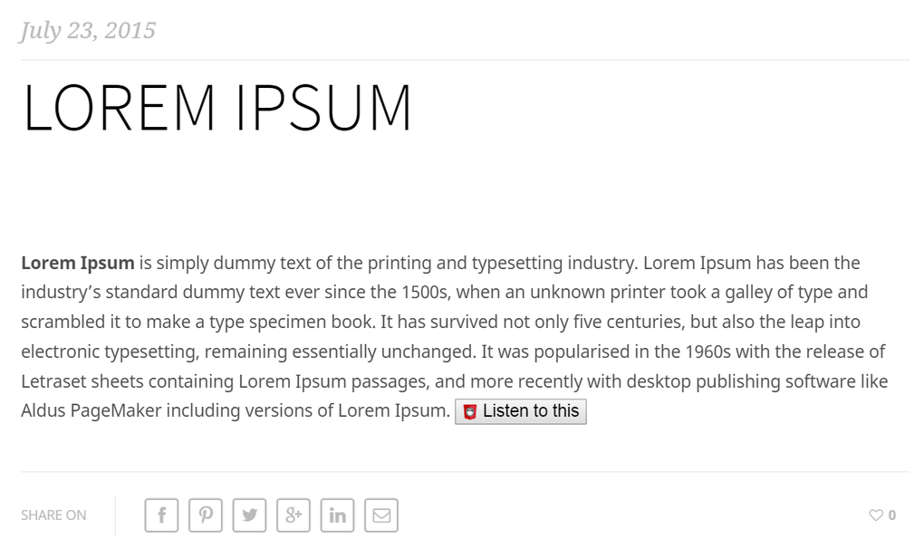 ResponsiveVoice Text To Speech para WordPress - Descargar