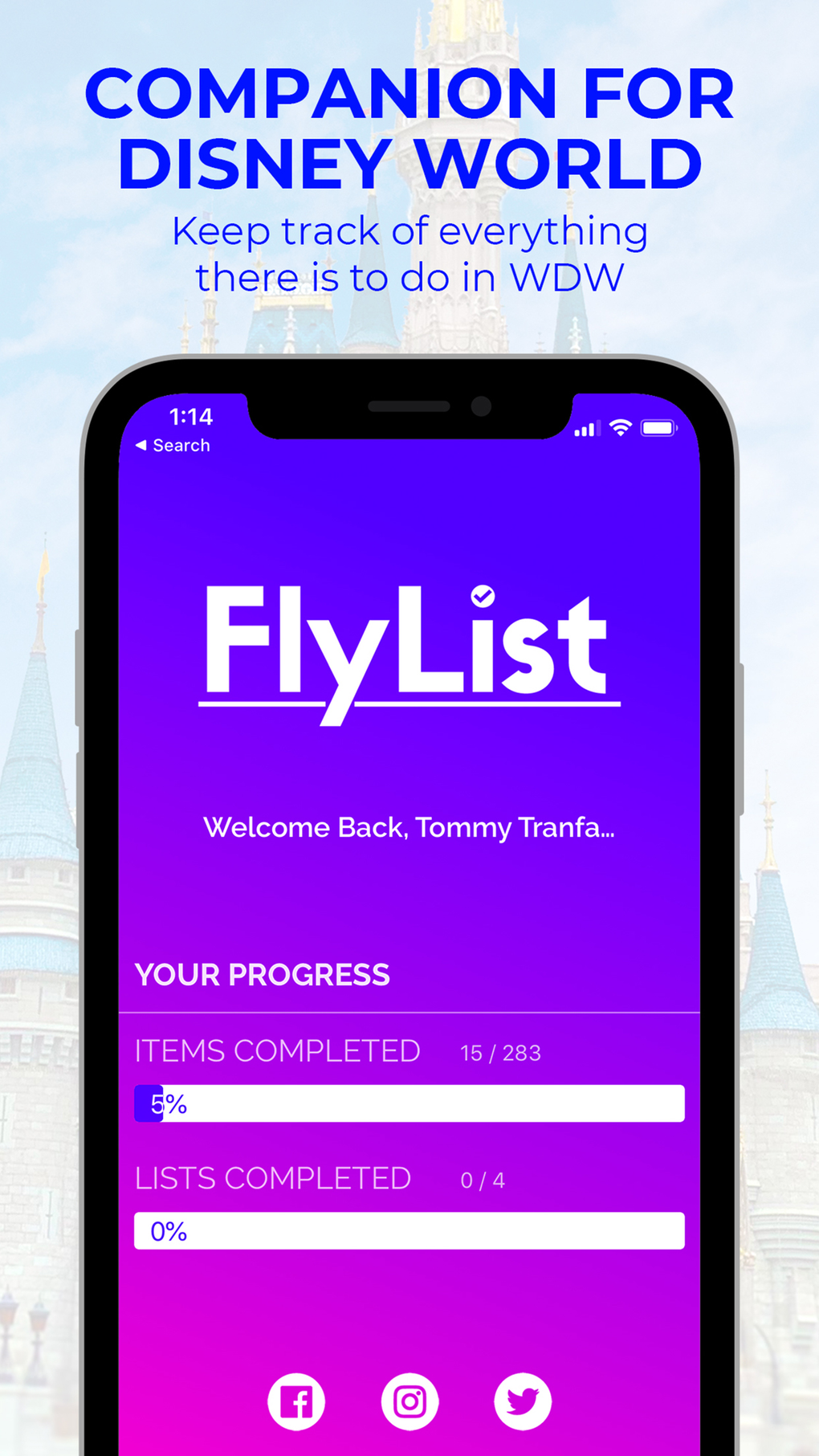 FlyList - Tracking for Disney for iPhone - Download
