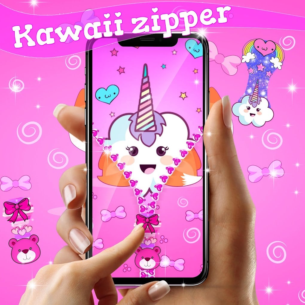 Kawaii zipper lock screen APK para Android - Descargar
