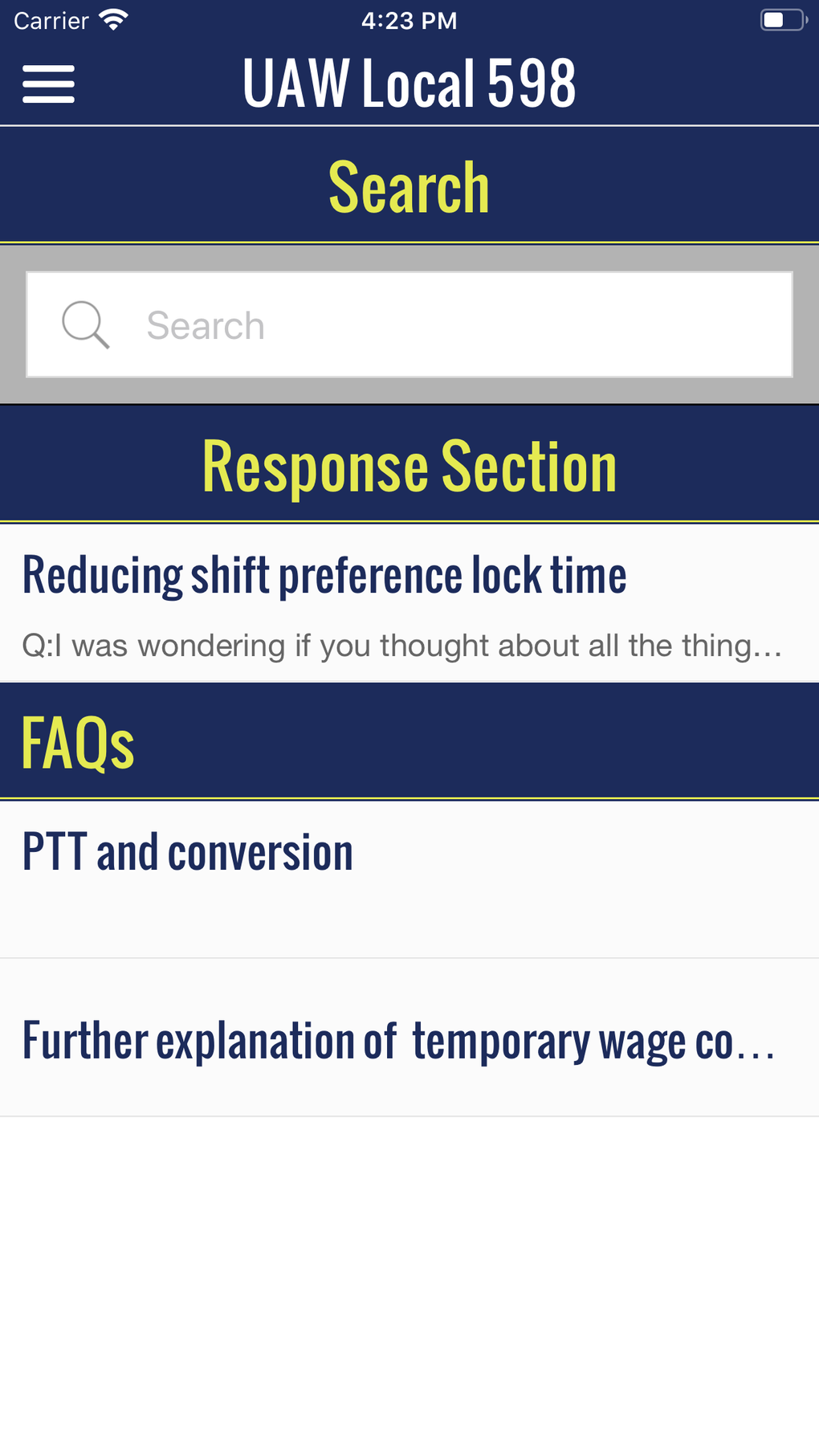 UAW Local 598 for iPhone - Download