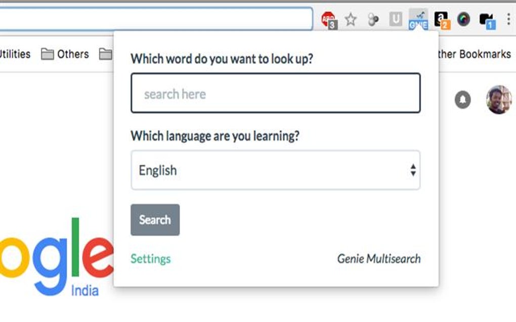 Genie Multisearch Google Chrome 용 - 확장 프로그램 다운로드