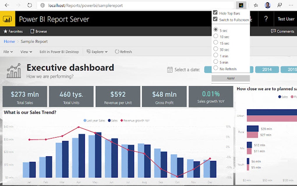 Full-screen Auto Refresh for PBIRS for Google Chrome - Extension Download