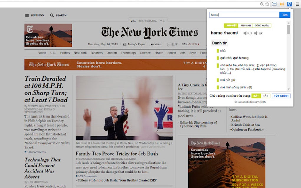 Laban Dictionary (by Laban.vn) for Google Chrome - Extension Download