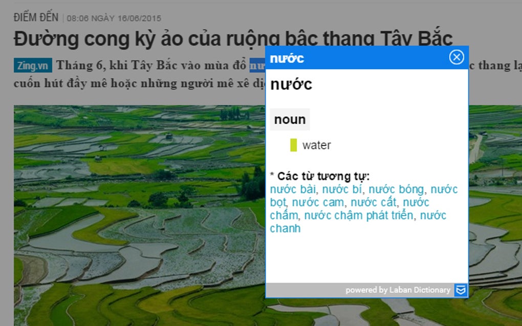 Laban Dictionary (by Laban.vn) for Google Chrome - Extension Download