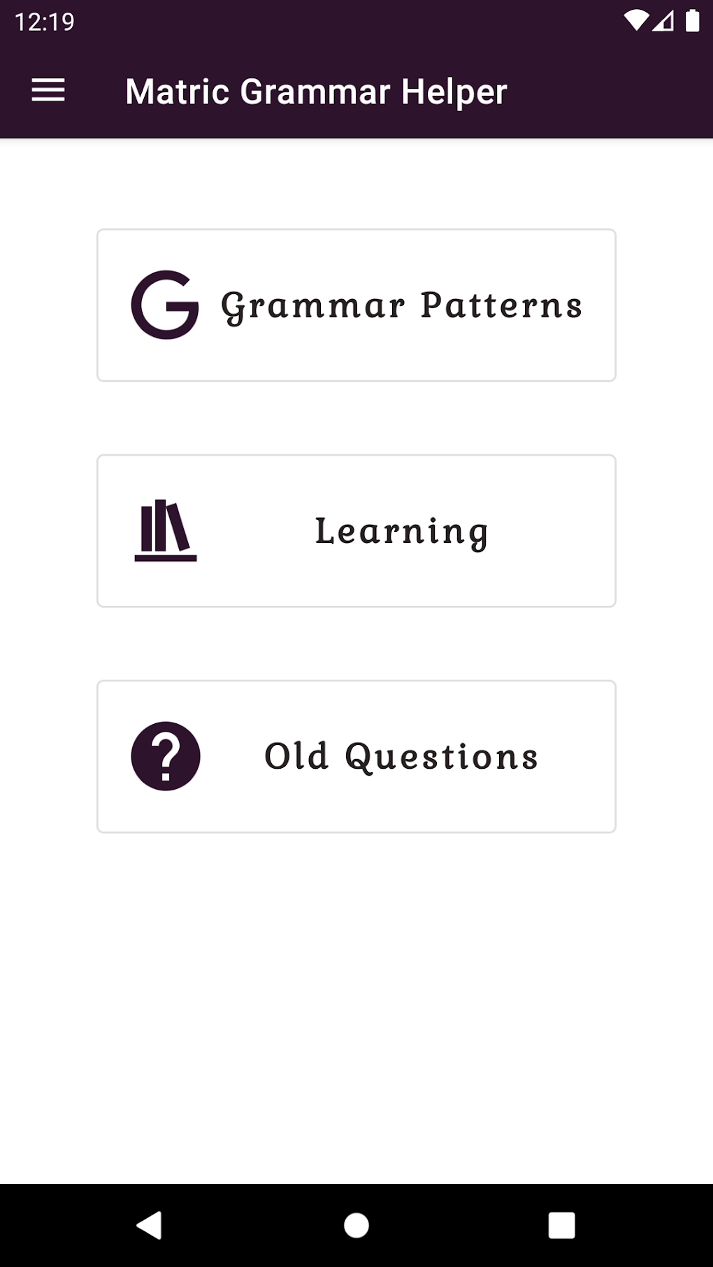 Matric Grammar Helper para Android - Descargar