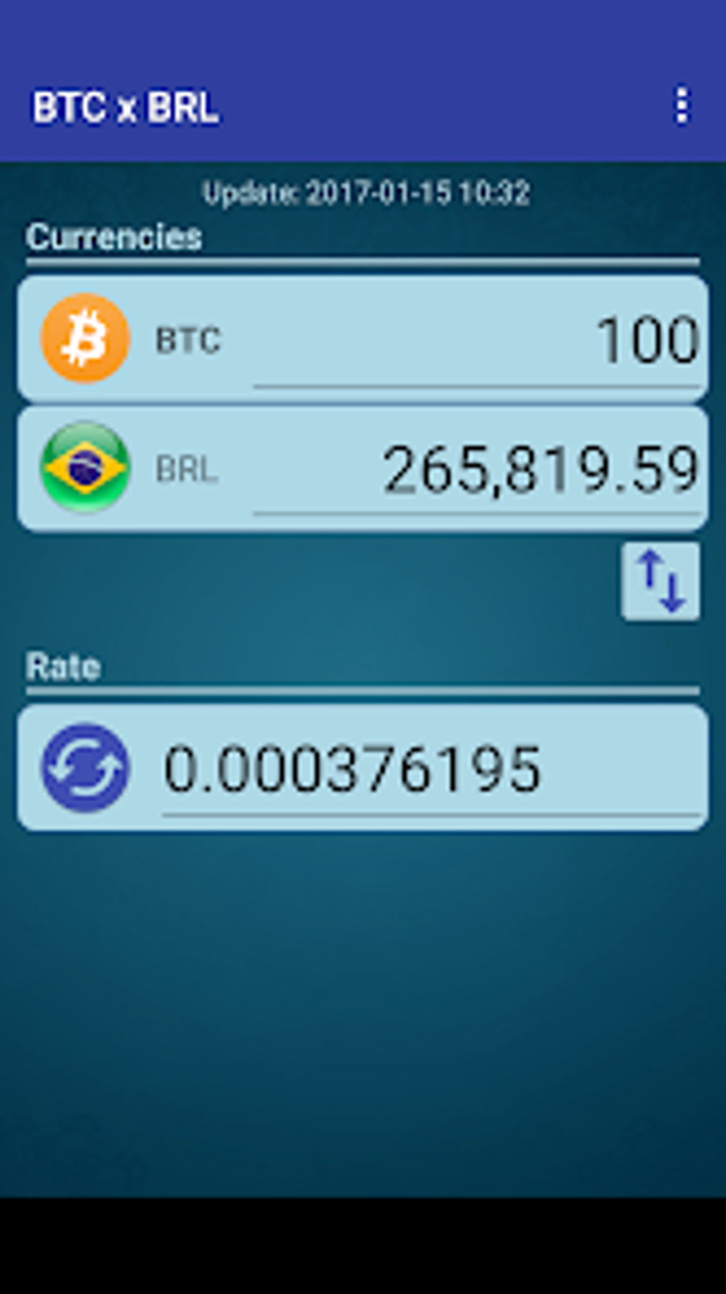 Bitcoin x Brazilian Real для Android — Скачать