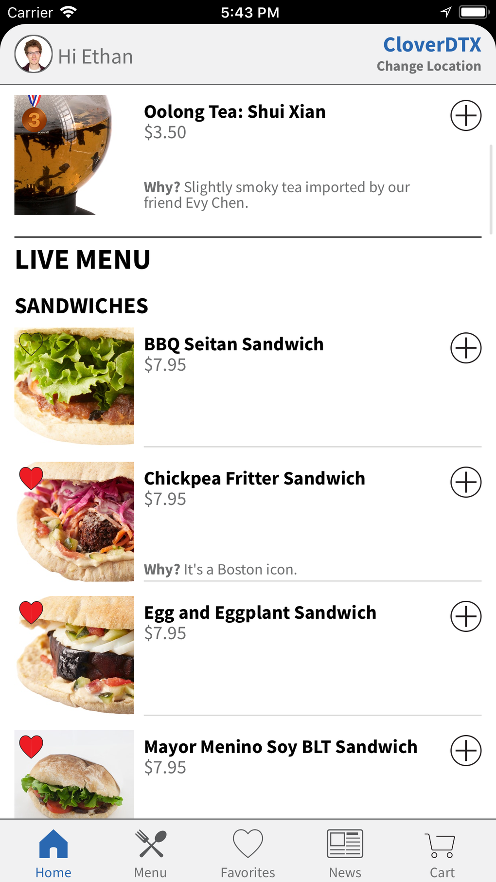 Clover Food Lab for iPhone - Download