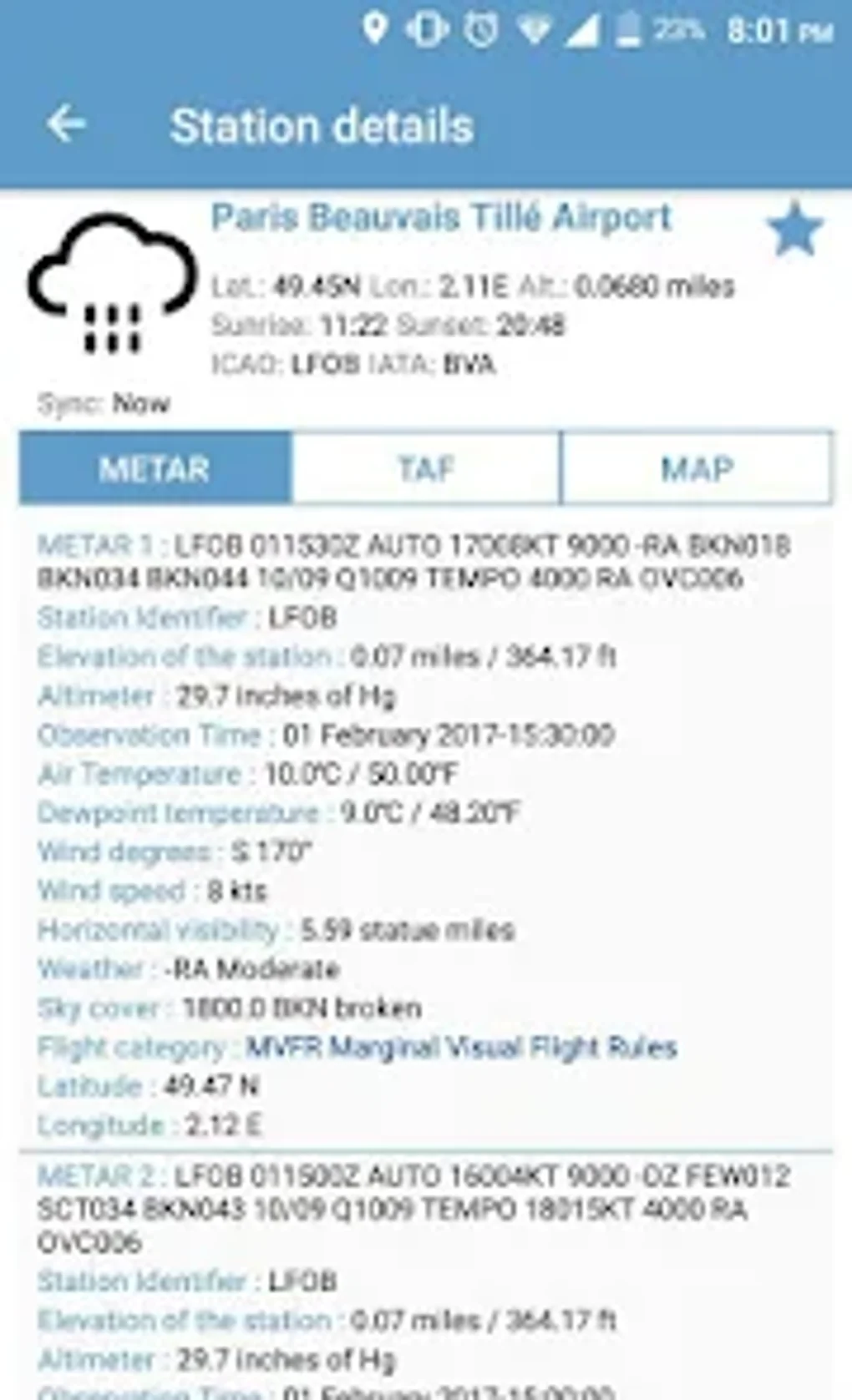 NOAA Aviation Live Sky Weather for Android - Download