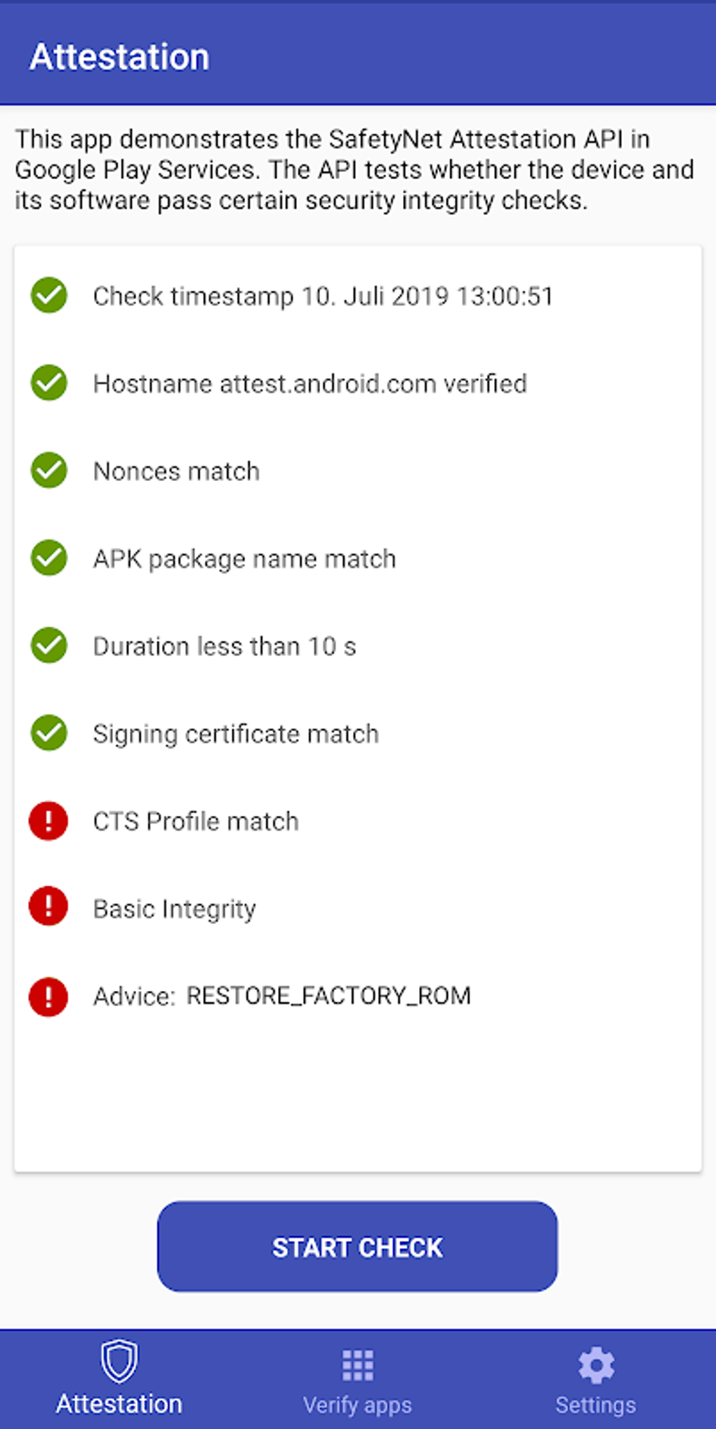 SafetyNet Device Check APK pour Android - Télécharger