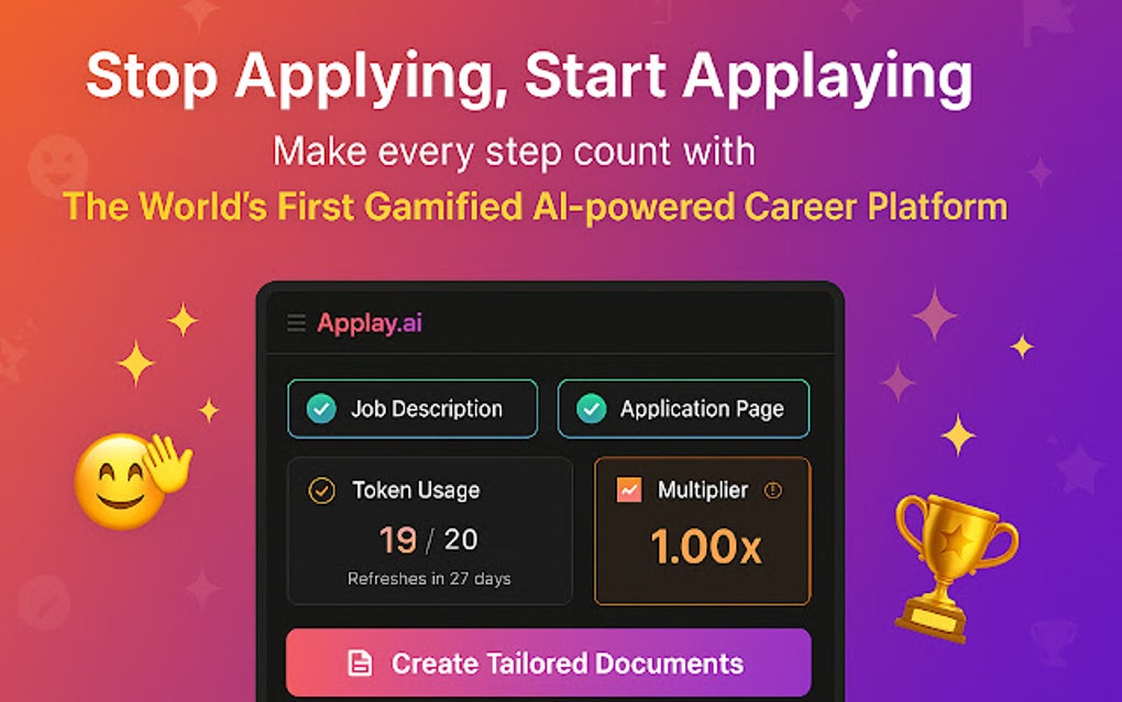 Applay.ai - The Gamified AI-powered career platform extension para Google Chrome - Extensión ...