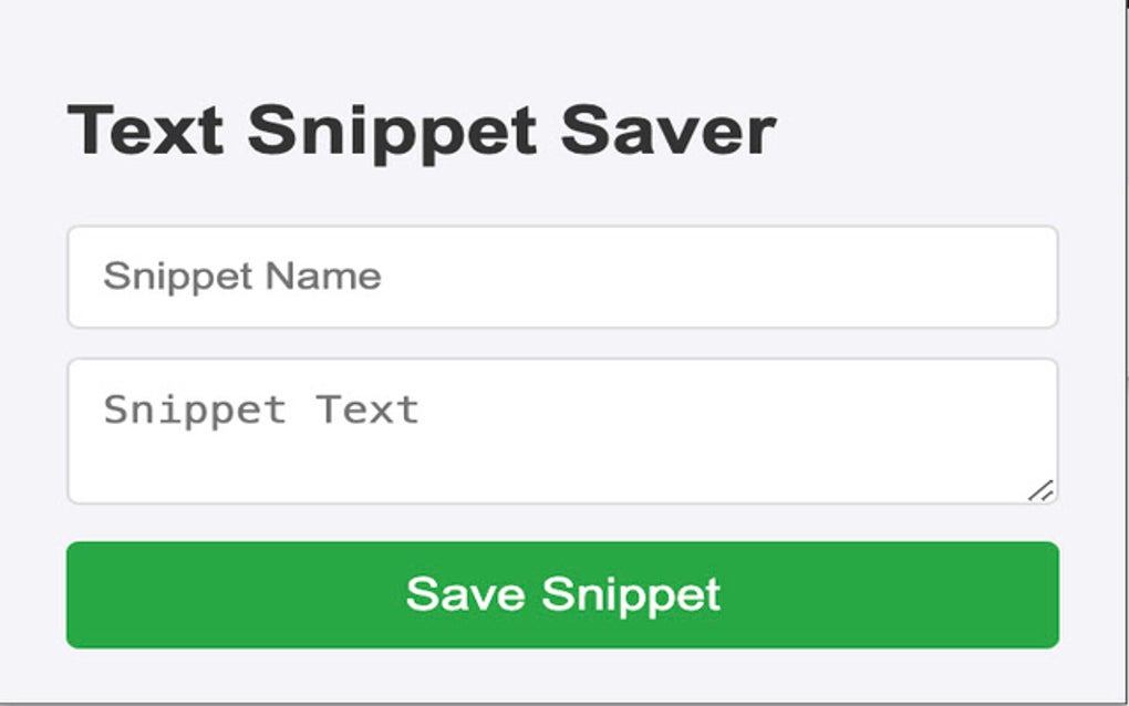 Text Snippet Saver Google Chrome 용 - 확장 프로그램 다운로드 Text Snippet Saver Google Chrome 용 - 확장 프로그램 다운로드
